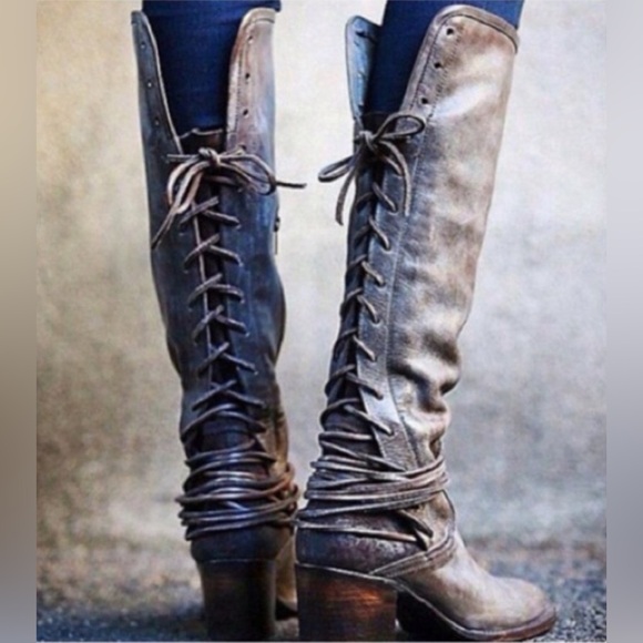 Freebird by Steven | Shoes | Free Bird Leather Boots Size 7 Color Coal ...